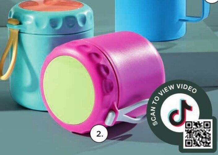 Stainless Steel Food Flask with Strap 450ml Various Colours offer at ...