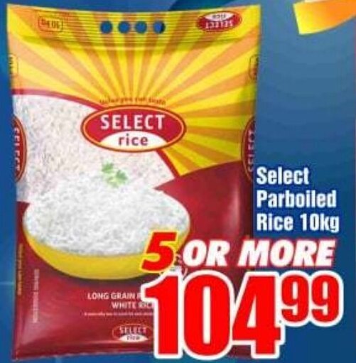 Select Parboiled Rice 10kg offer at Three Star Cash and Carry
