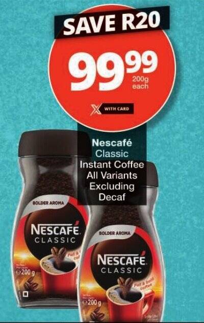 Nescafé Classic Instant Coffee All Variants Excluding Decaf offer at ...