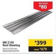 IBR Z 150 Roof Sheeting 22376-3.6m X 0.47mm offer at Builders Warehouse