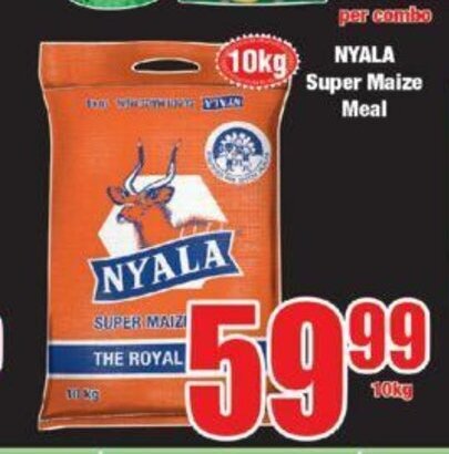 Nyala Super Maize Meal 10kg offer at Boxer