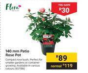 Flora 140mm Patio Rose Pot offer at Builders Warehouse