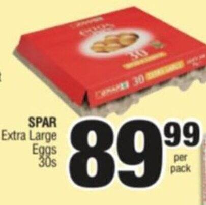 Eggs specials Spar Savemor – Apr 2025
