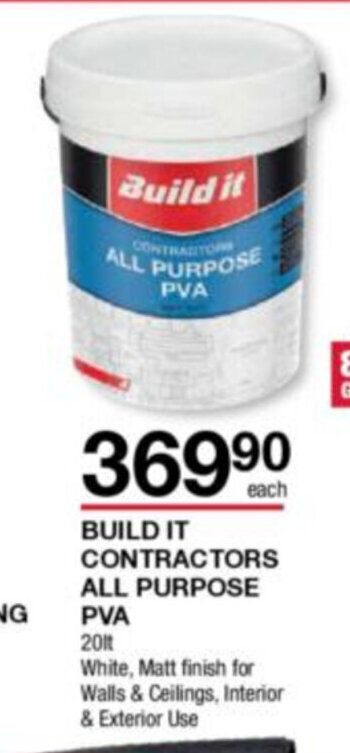Built It Contractors PVA 20lt offer at Build It