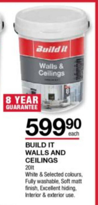 Built It Walls and Ceilings 20lt offer at Build It