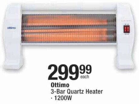 Ottimo 3-Bar Quartz Heater offer at Checkers Hyper