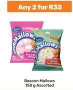 Beacon Mallows Assorted-For 2 x 150g offer at Game