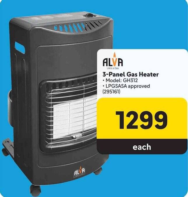 ALVA 3-Panel Gas Heater offer at Makro