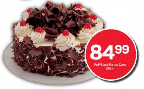 PnP Black Forest Cake 20cm offer at Pick n Pay