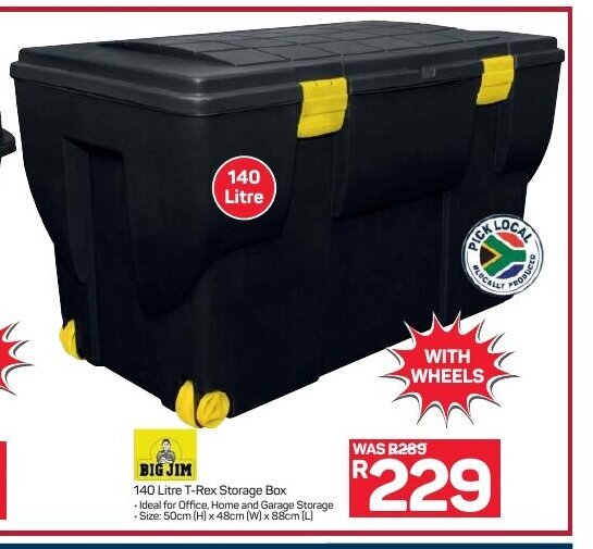 Big Jim 140 Litre T-Rex Storage Box offer at Pick n Pay Hypermarket