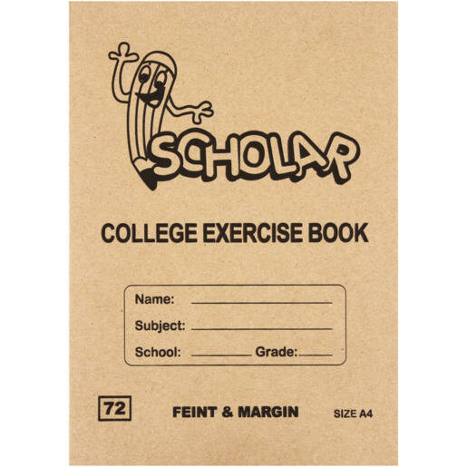Scholar A4 College Exercise Book 72 Page offer at Checkers Liquor Shop