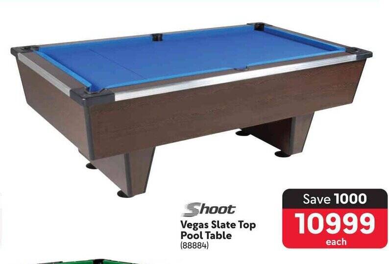 Shoot Vegas Slate Top Pool Table offer at Makro