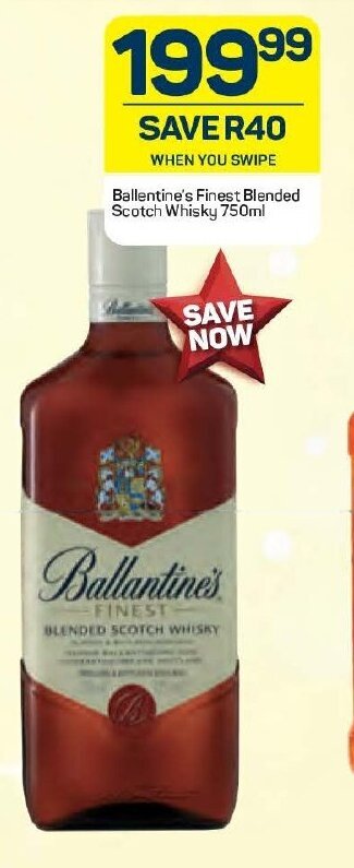 Ballentine's Finest Blended Scotch Whisky 750ml offer at Pick n Pay Liquor