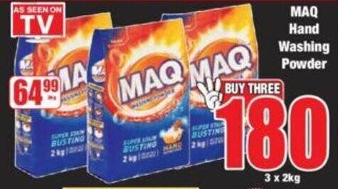 MAQ Hand Washing Powder offer at Boxer