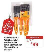 Hamilton's - viva paint brush set multi-purpose 19mm 25mm 38mm 50mm ...