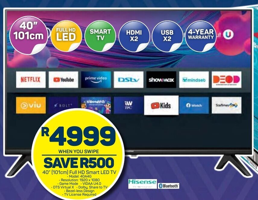 40" (101cm) Full HD Smart LED TV offer at Pick n Pay