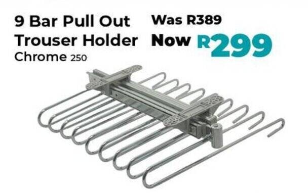 9 Bar Pull Out Trouser Holder Offer At Gelmar