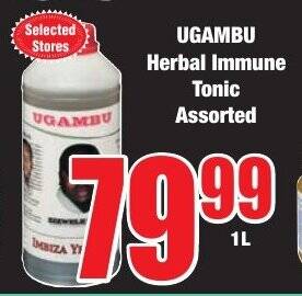 UGAMBU Herbal Immune Tonic Assorted offer at Boxer Superstores