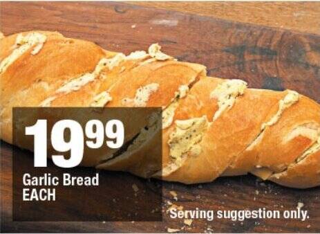 Garlic bread specials OK Foods – Jul 2025