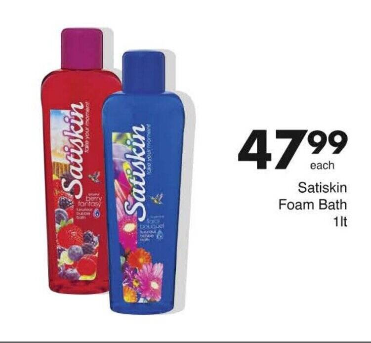 Satiskin Foam Bath offer at Save