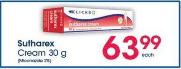 Sutharex Cream 30g offer at Clicks