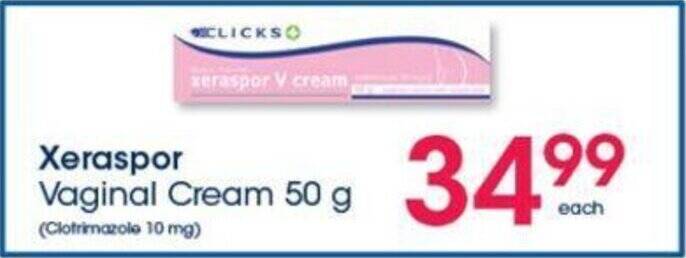 Xeraspor Vaginal Cream 50g offer at Clicks