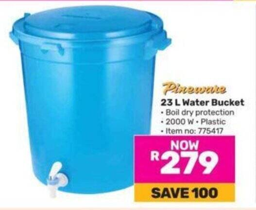 Pineware 23 L Water Bucket offer at Game
