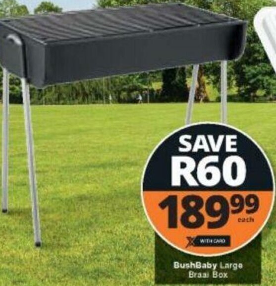 Bushbaby Large Braai Box offer at Checkers
