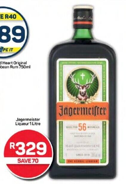 Jagermeister Liqueur 1 Litre offer at Pick n Pay Hypermarket