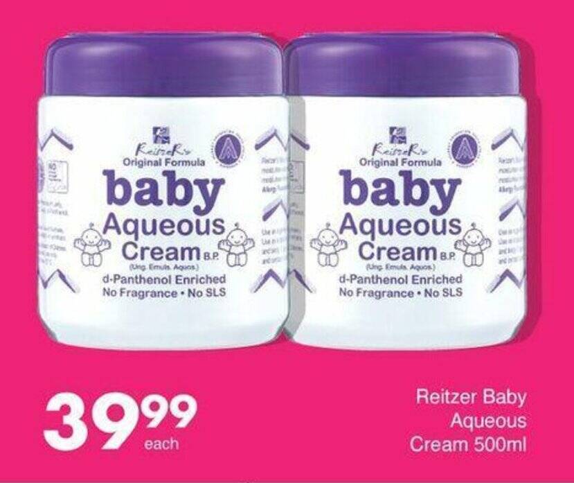 Reitzer Baby Aqueous Cream 500ml offer at Save