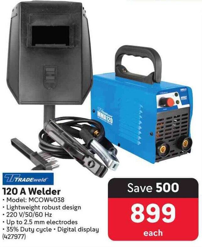 TRADEweld 120 A Welder offer at Makro