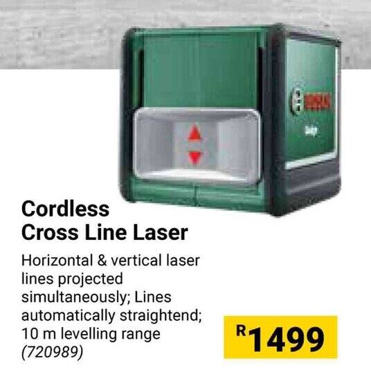 Cordless Cross Line Laser offer at Builders Warehouse