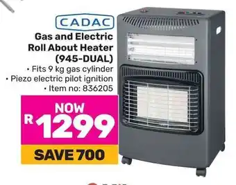 CADAC Gas and Electric Roll About Heater (945-DUAL) offer at Game