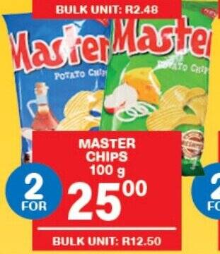 MASTER CHIPS 100g offer at Giant Hyper