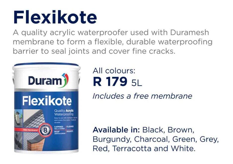 Flexikote 5L offer at Builders Warehouse