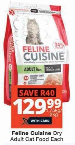 Feline Cuisine specials Checkers – May 2025