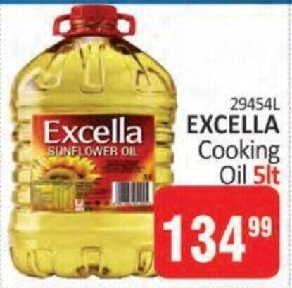 EXCELLA Cooking Oil 5lt offer at KitKat Cash and Carry