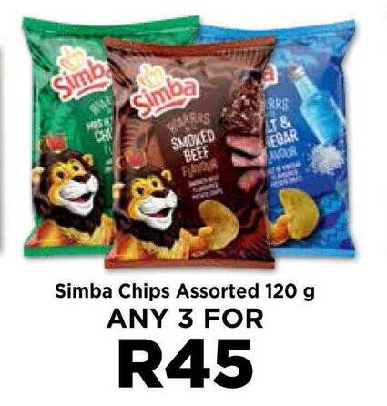 Simba Chips Assorted 120g offer at Food Lover's Market