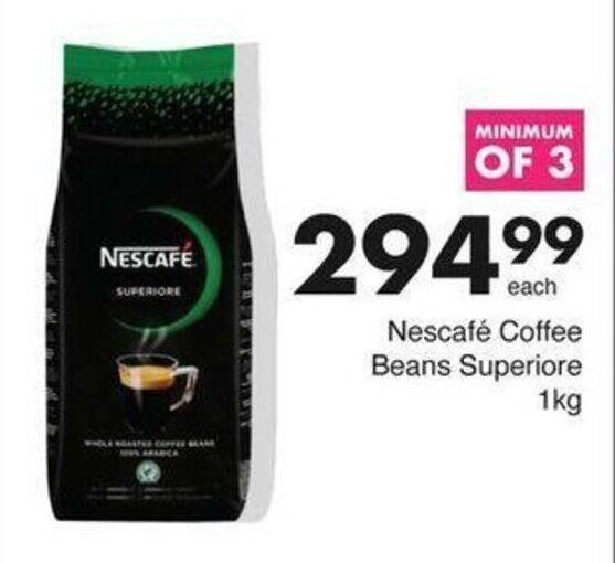 Nescafé Coffee Beans Superiore 1kg offer at Save