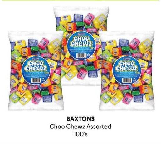 BAXTONS Choo Chewz Assorted 100's offer at Makro