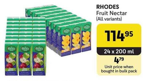 RHODES Fruit Nectar (All variants) offer at Makro