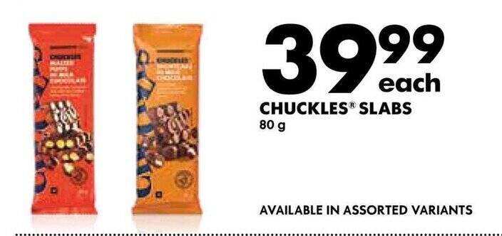 CHUCKLES SLABS offer at Woolworths