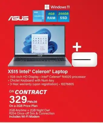 ASUS X515 Intel Celeron Laptop offer at Incredible Connection