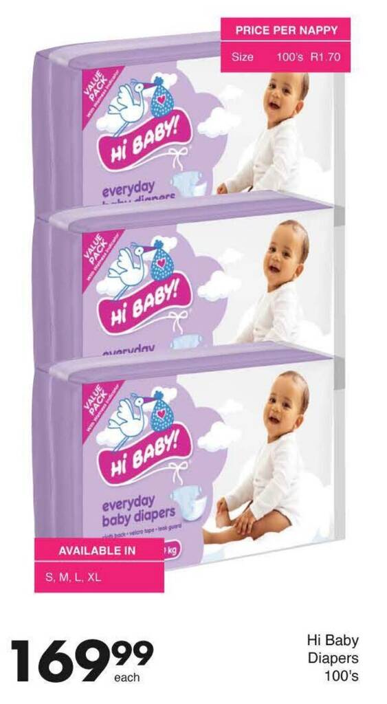Hi Baby Diapers 100's offer at Save Hyper