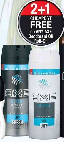 Axe Anti-Perspirant Deodorant 150ml/Assorted offer at Dis-Chem
