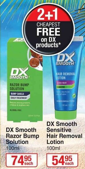 DX Smooth Razor Bump Solution 110ml offer at Dis-Chem