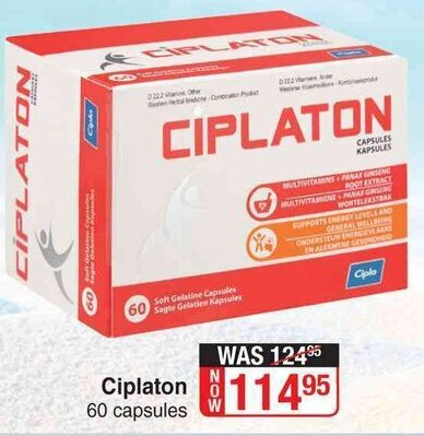 Ciplaton 60 Capsules offer at Dis-Chem