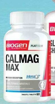 Biogen Calmag Max 60 Tablets offer at Dis-Chem