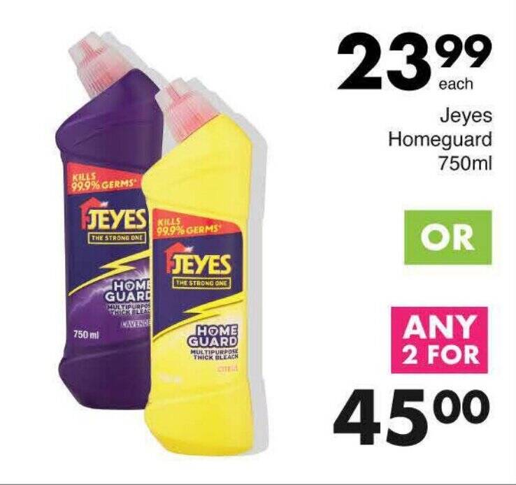 Jeyes Homeguard 750ml offer at Save Hyper