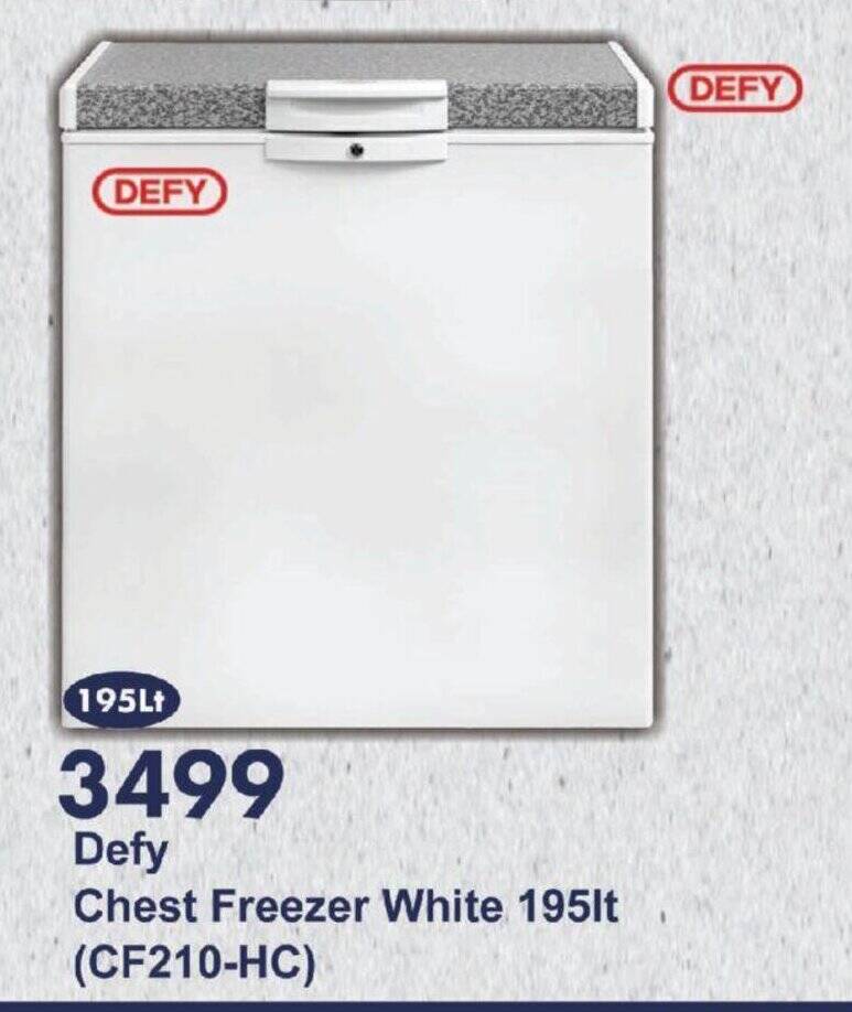 DEFY Chest Freezer White 195lt (CF210-HC) offer at President Hyper